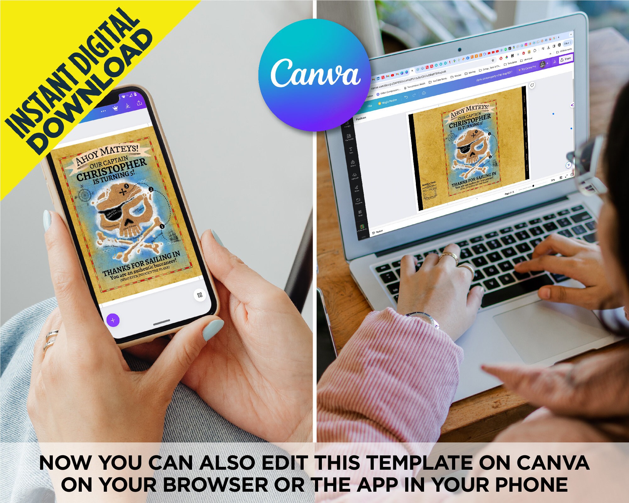 Pirate Party Printable Chip Bag, Ideal for 1oz Chip Bag or Party Favor ...