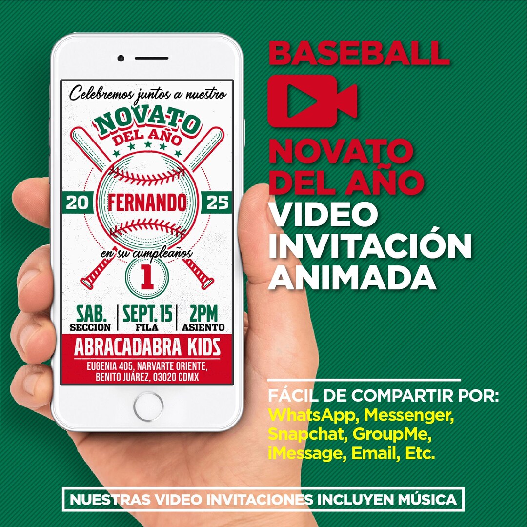 Novato Del Año Video Invitación Para Fiesta De Cumpleaños Rookie of the ...