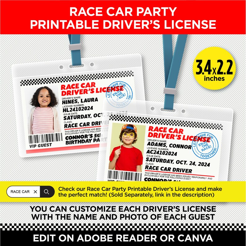 Race Car Party Thank You Tags | Printable Favor Template | Adobe Reader ...
