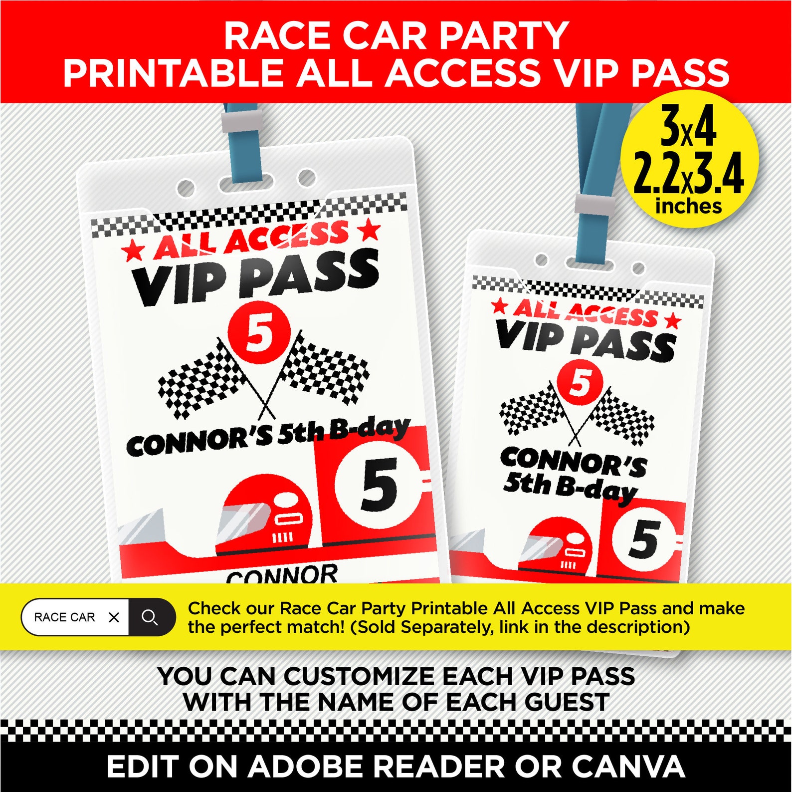 Race Car Driver's License Printable | F1 Birthday Party | Edit With ...