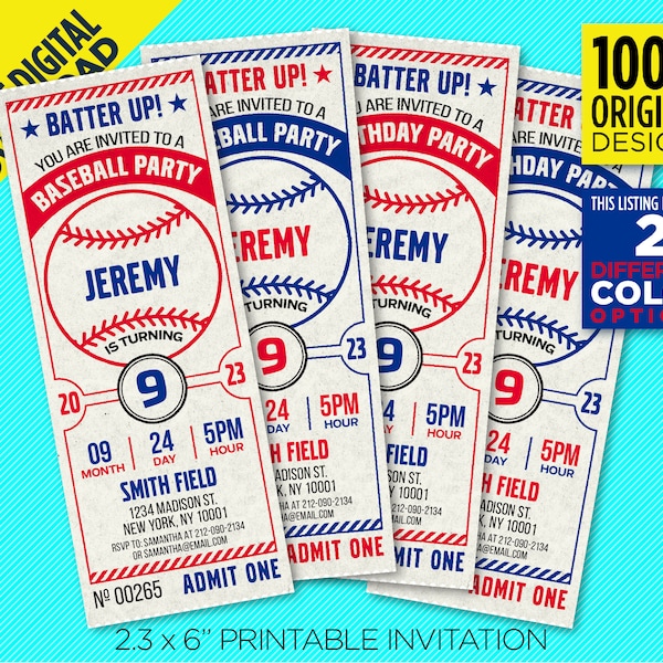 New York Yankees Birthday Invitation Etsy