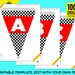 Race Car Party Printable Triangle Banner | F1 Racing Birthday Party ...