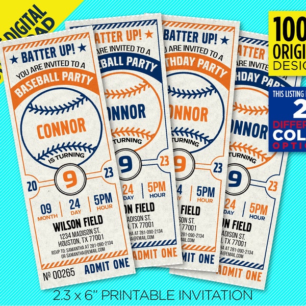 Houston Astros Birthday Invitations - Etsy