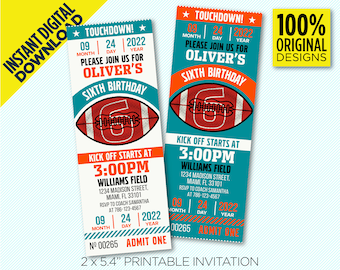 Miami Dolphins Birthday Printable - Etsy