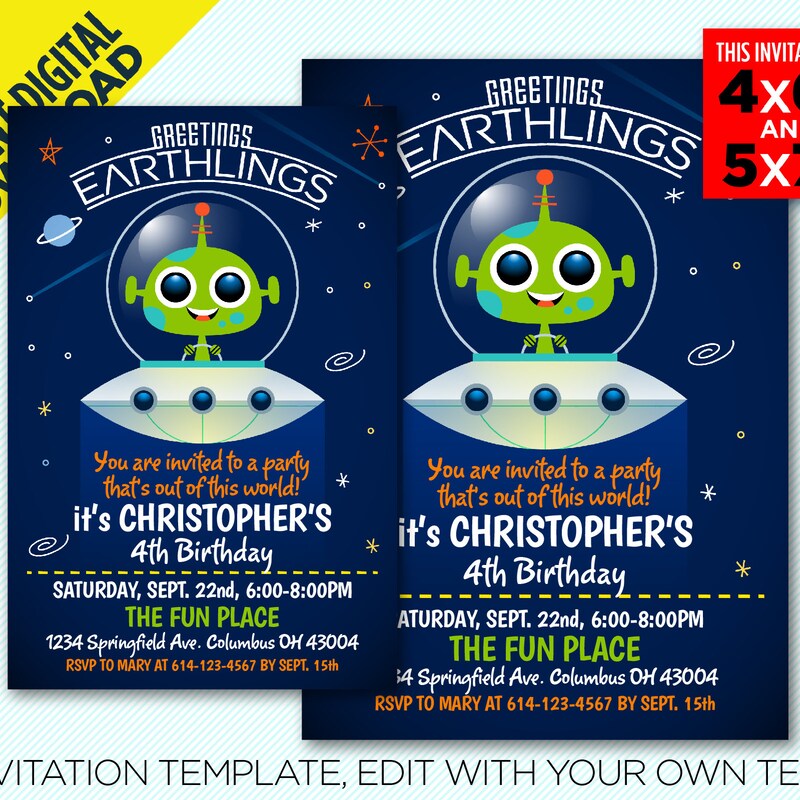 Alien Birthday Party - Etsy