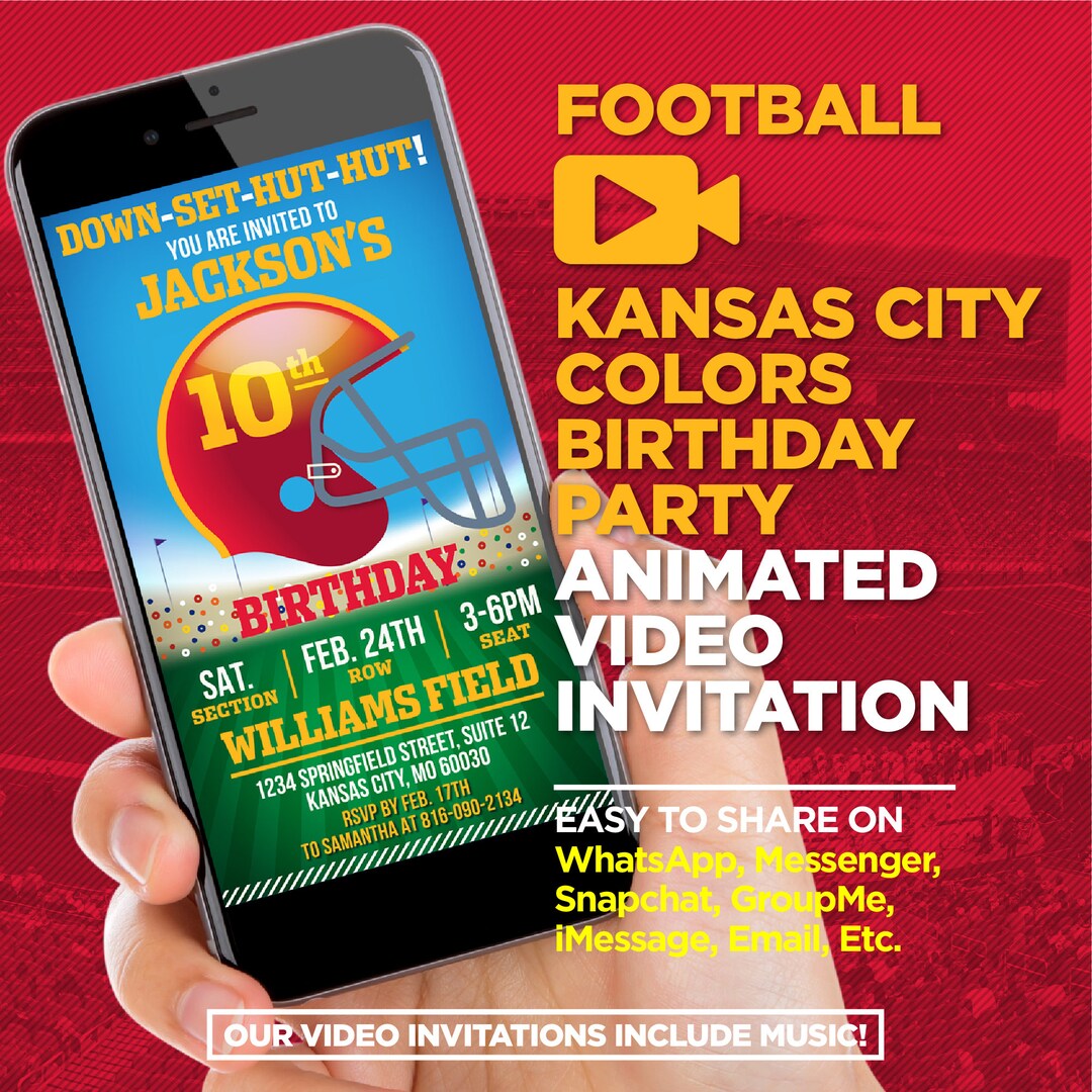 Kansas City Colors Football Team Birthday Party Animated Video ...