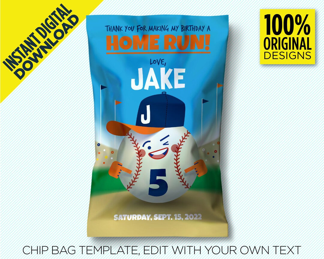 Houston Astros Funny Ball Printable Chip Bag, Ideal for 1oz Chip Bag or ...