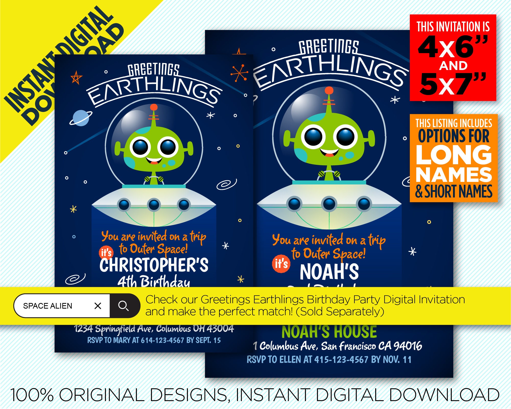 Space Alien Party Printable Chip Bag Ideal for 1oz Chip Bag - Etsy