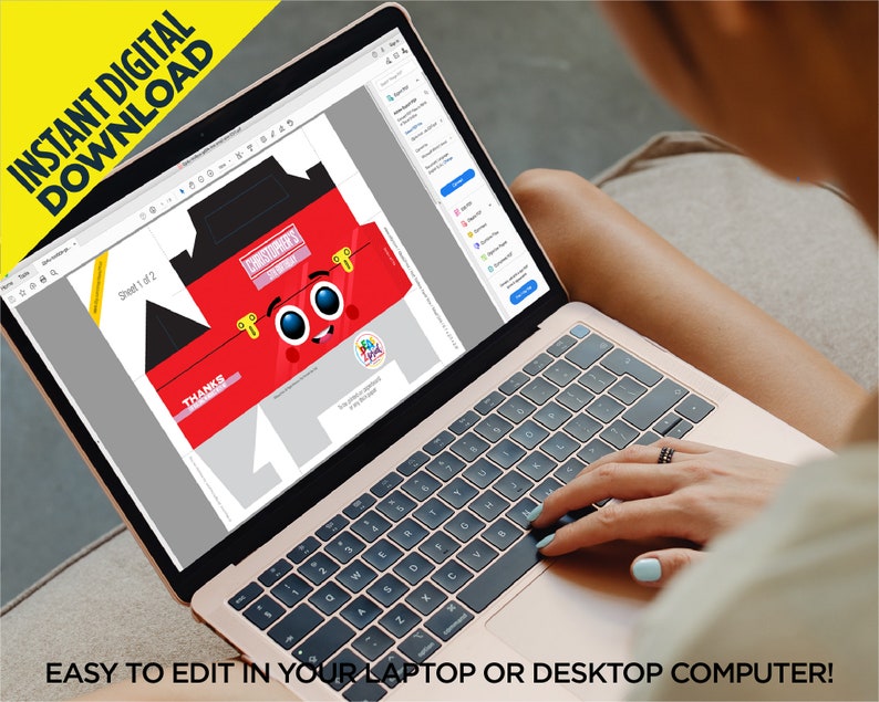 DIY Cute Toolbox Party Printable Favor Box Construction - Etsy