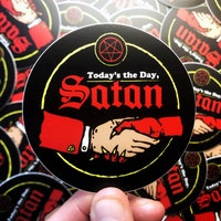 Baphomet Skeleton Sticker - Etsy