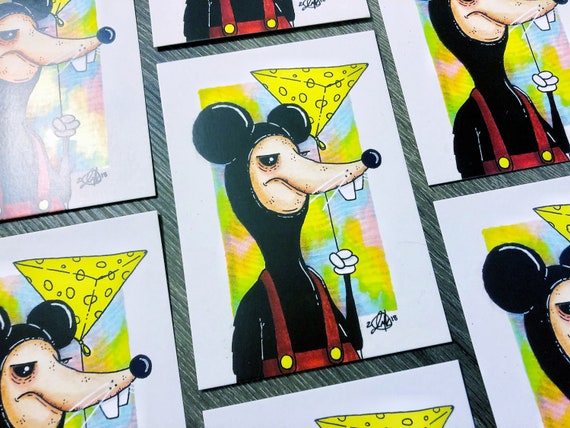 Ricky Rat Illustration Digital Art Print 5x7 Professionally | Etsy