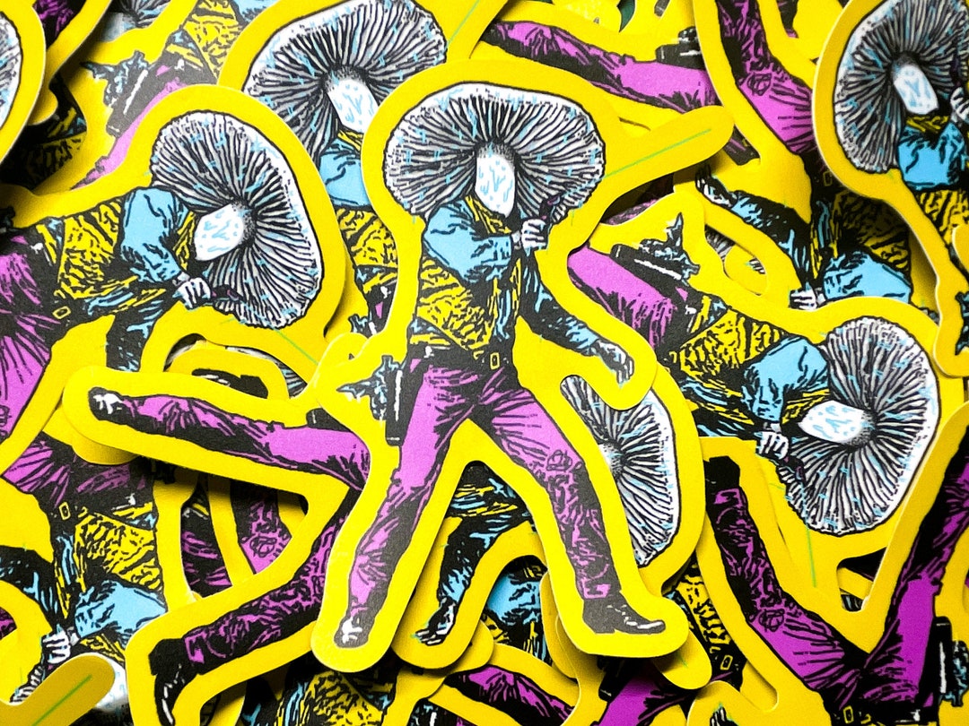 Mushroom Cowboy Western Style Vinyl Stickers, Cowboy Handkerchief ...