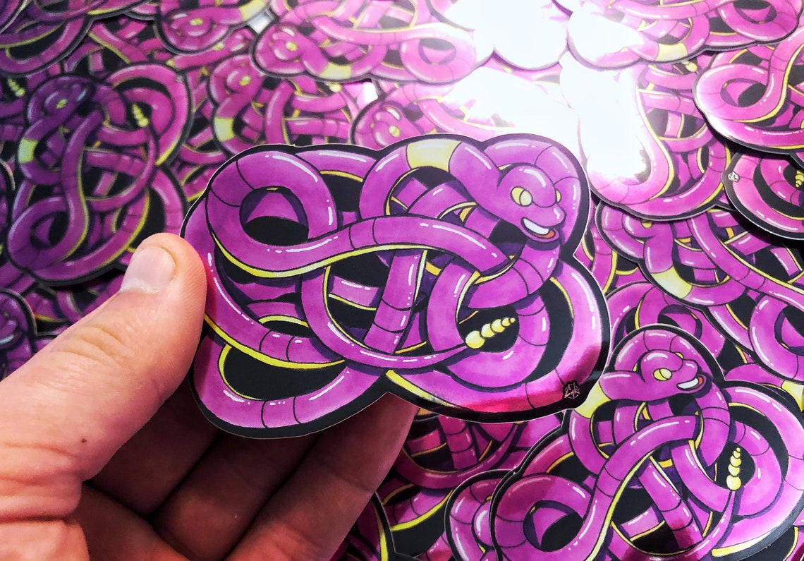 Metallic Ekans Tangle Sticker Pokemon Art Pokefan Cartoon - Etsy