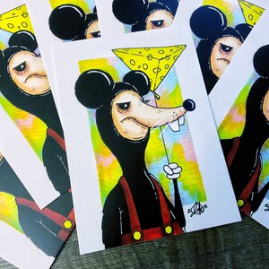 Ricky Rat Illustration, Digital Art Print, 5x7 Professionally Printed ...