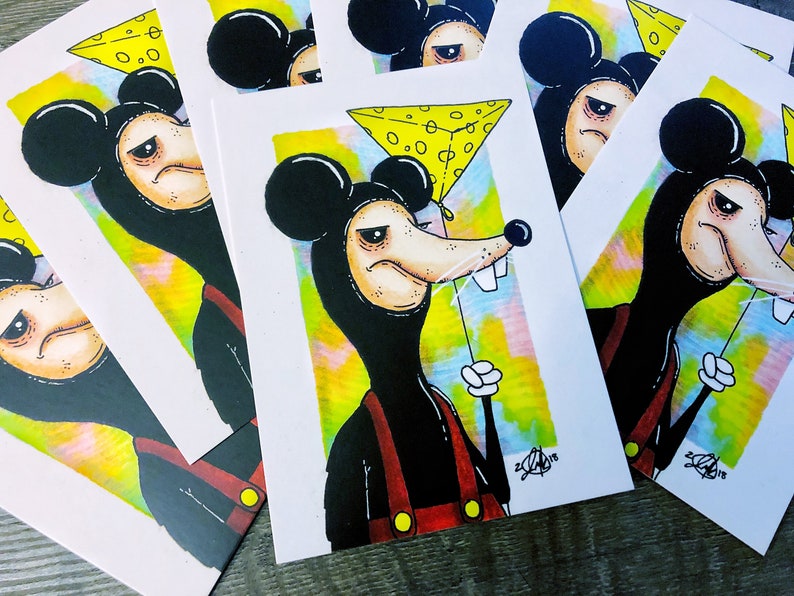 Ricky Rat Illustration Digital Art Print 5x7 Professionally | Etsy