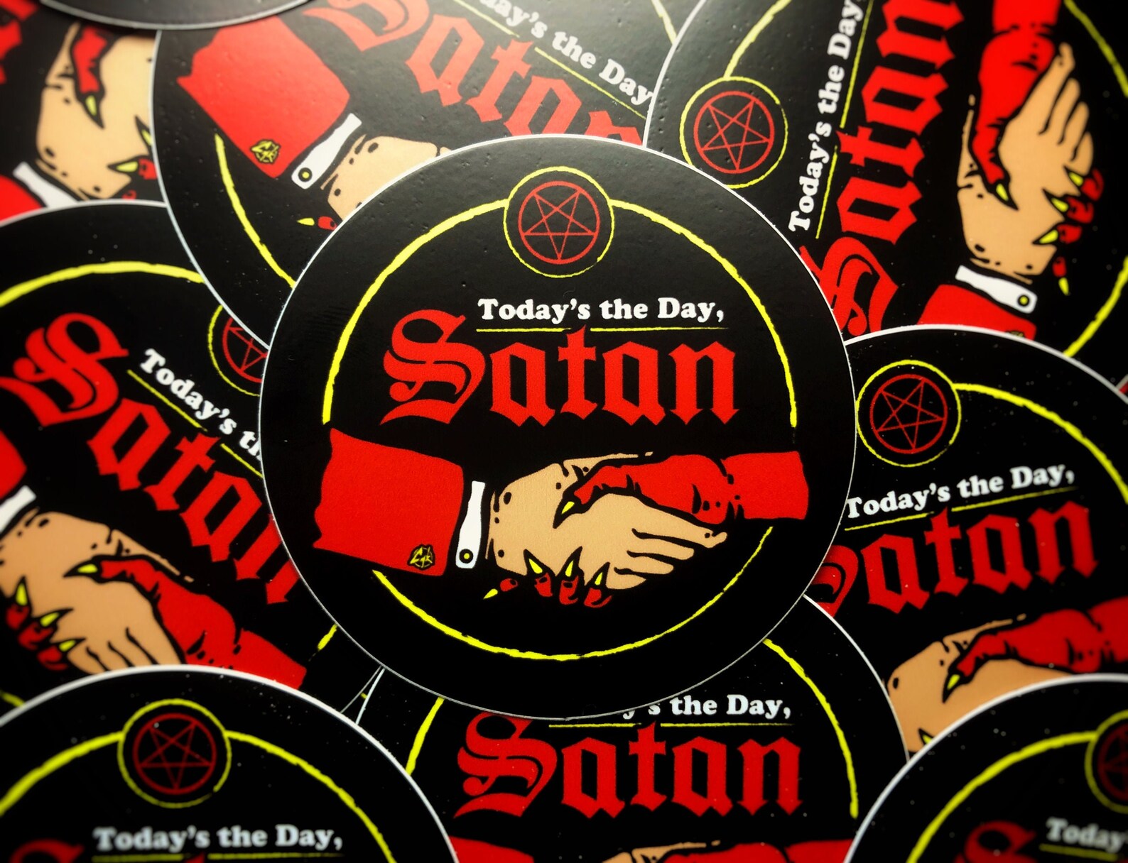Today's the Day Satan 3 Inch Round Vinyl Stickers and | Etsy