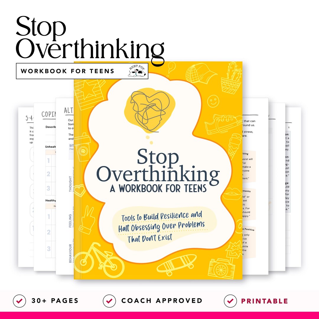 Stop Overthinking for Teens Printable Workbook Coach Approved - Etsy