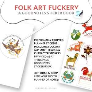 Swear Stickers for GOODNOTES, Planner Stickers, Digital Sticker Book ...