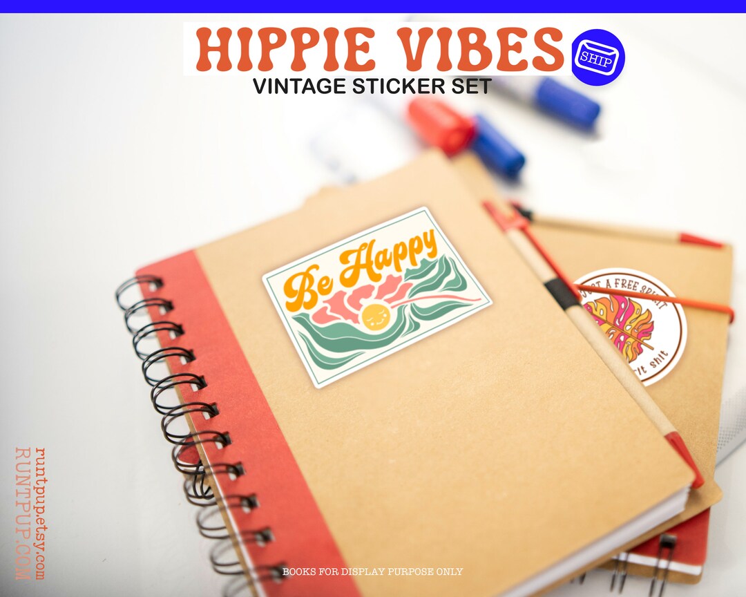 Hippie Vibes Stickers Peace, Love, Lips 20 STICKERS - Etsy