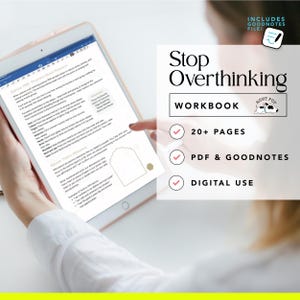 Stop Overthinking Journal Workbook - A Digital, Goodnotes Fillable PDF ...