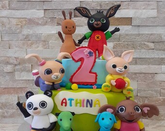 Bing Bunny Cake Topper - Etsy UK