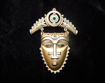 Mask Brooch - Etsy