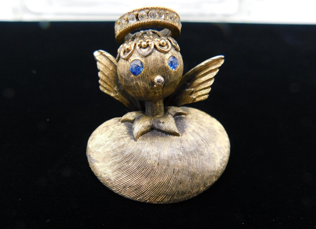 1950's-60's Signed Tortolani 3D "angel on Your Shoulder" Antique Gold ...