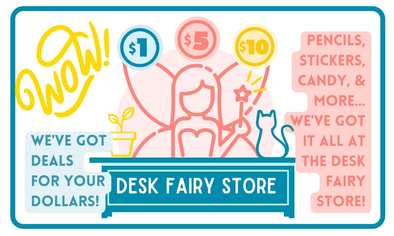 Desk Fairy Store PKG 1 - Store Sign, Dollars, Dollar Tags - Etsy