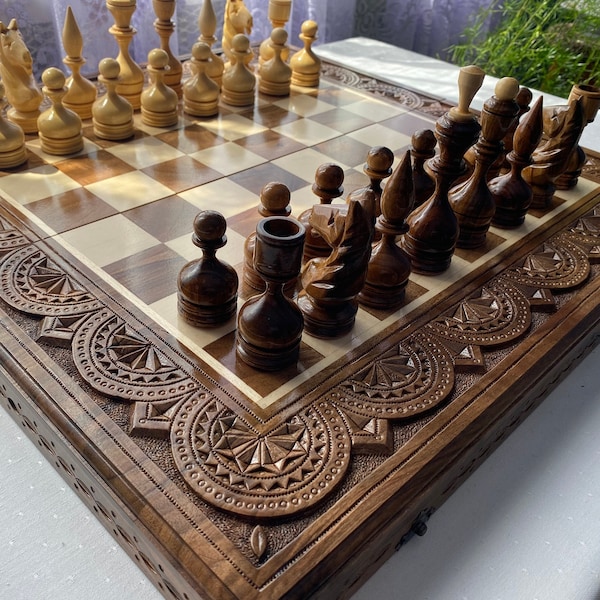 Large Chess Board - Etsy