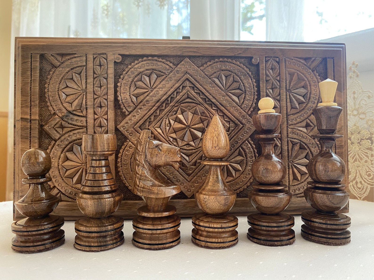 Wooden Chess Pieces, Chess Set Wood, Wooden Chess Set Handmade, Hand ...