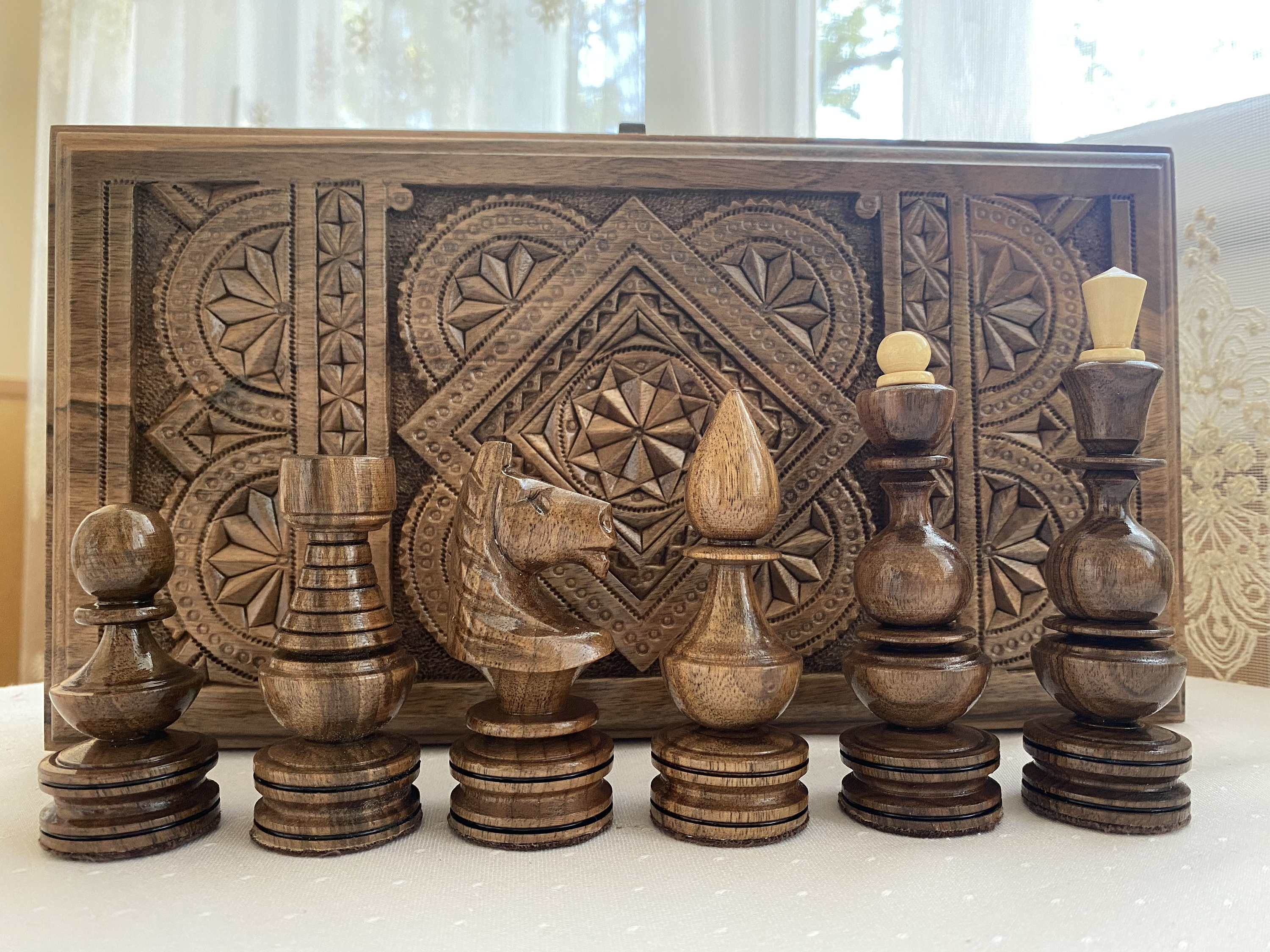 Wooden Chess Pieces, Chess Set Wood, Wooden Chess Set Handmade, Hand ...