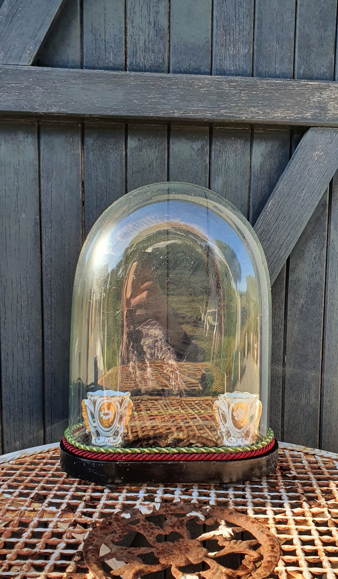 Antique Glass Dome,glass Bell, Bridal Globe, Antique Glass Lintel ...