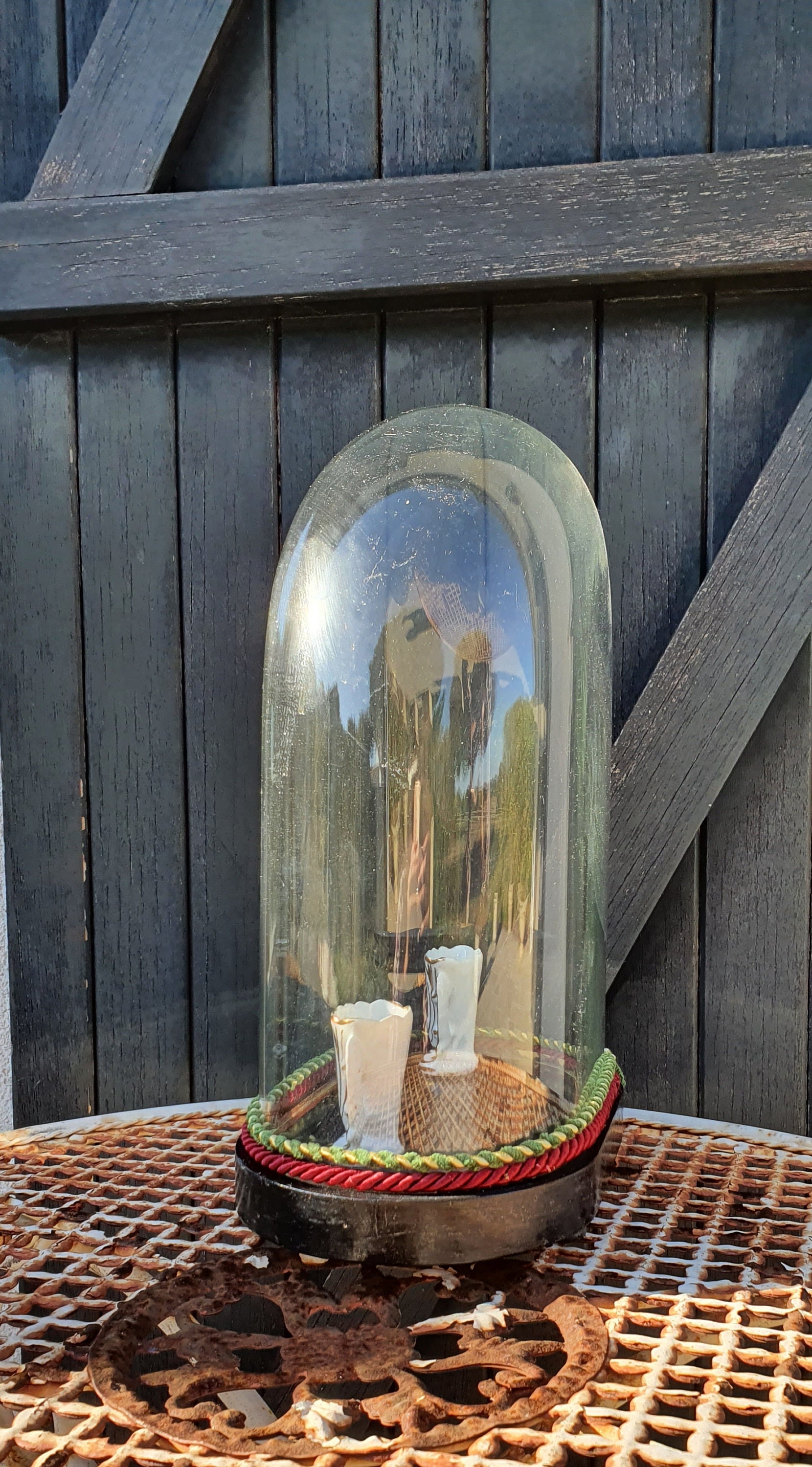 Antique Glass Dome,glass Bell, Bridal Globe, Antique Glass Lintel ...