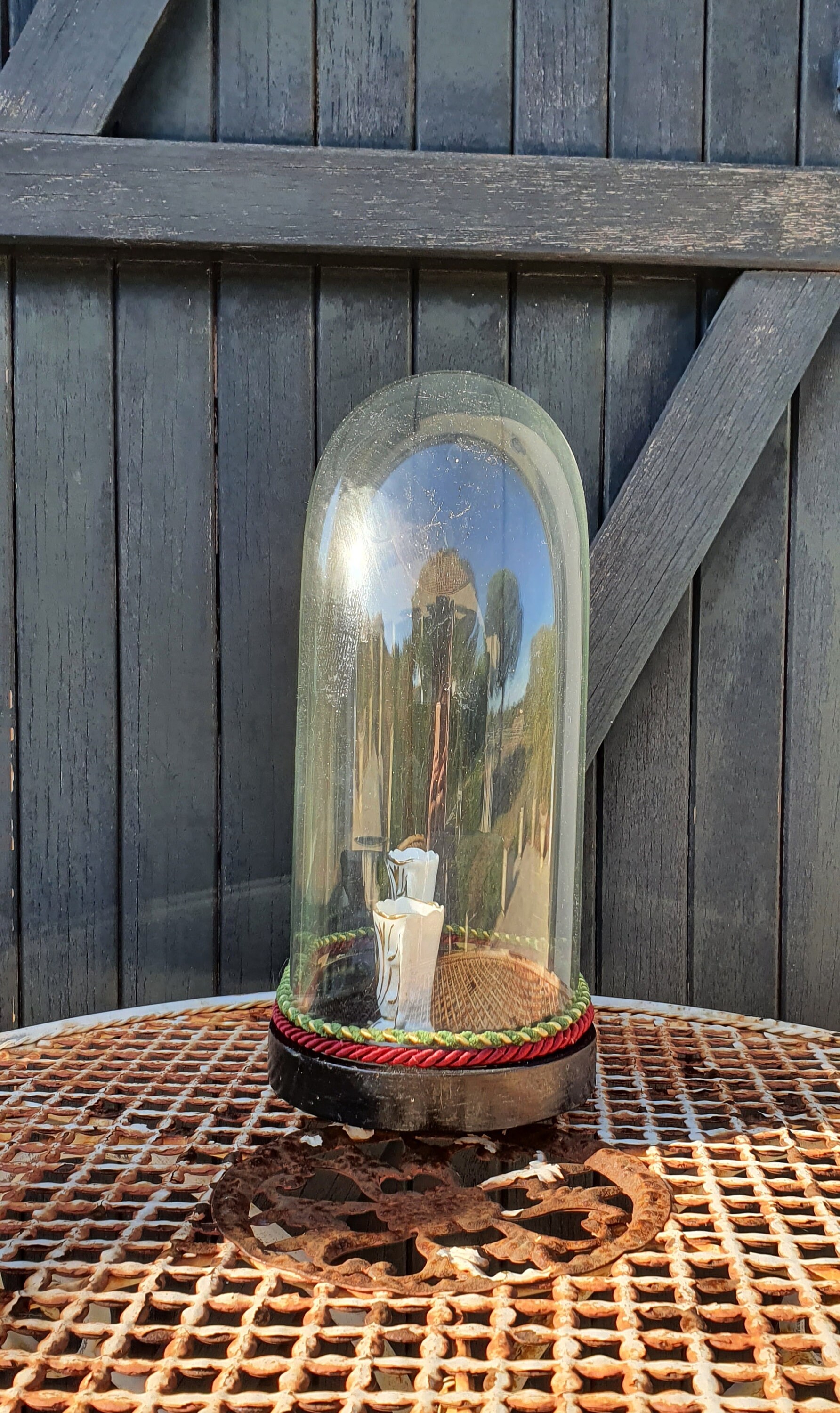 Antique Glass Dome,glass Bell, Bridal Globe, Antique Glass Lintel ...