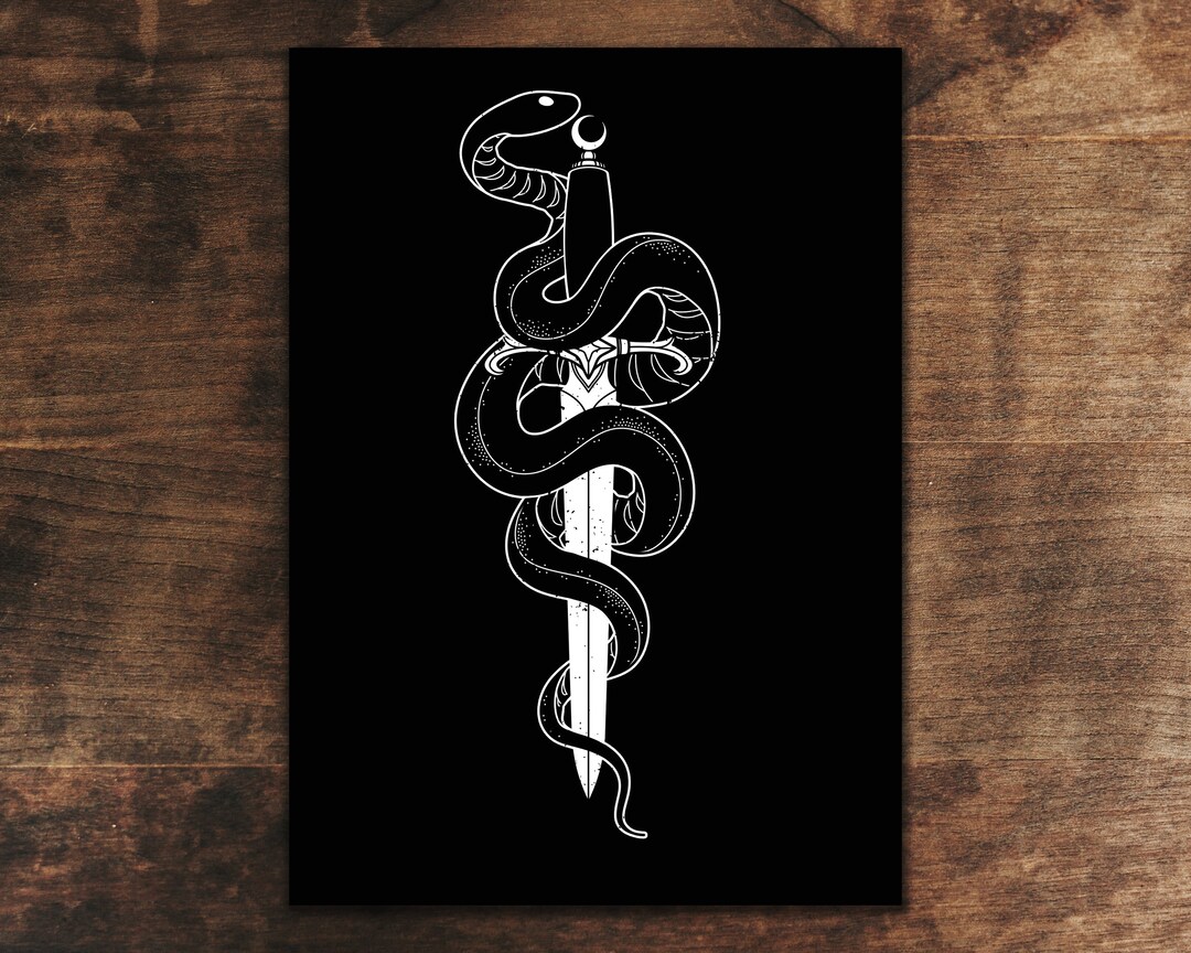DAGGER 5x7 Matte Art Print Witchy Goth Spooky Occult - Etsy