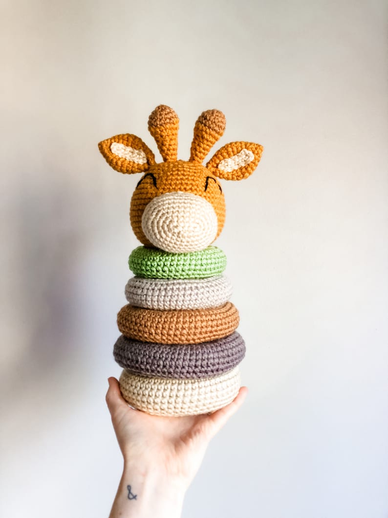Handmade Giraffe Ring Stacking Toy: Zoo Nursery Decor - Etsy