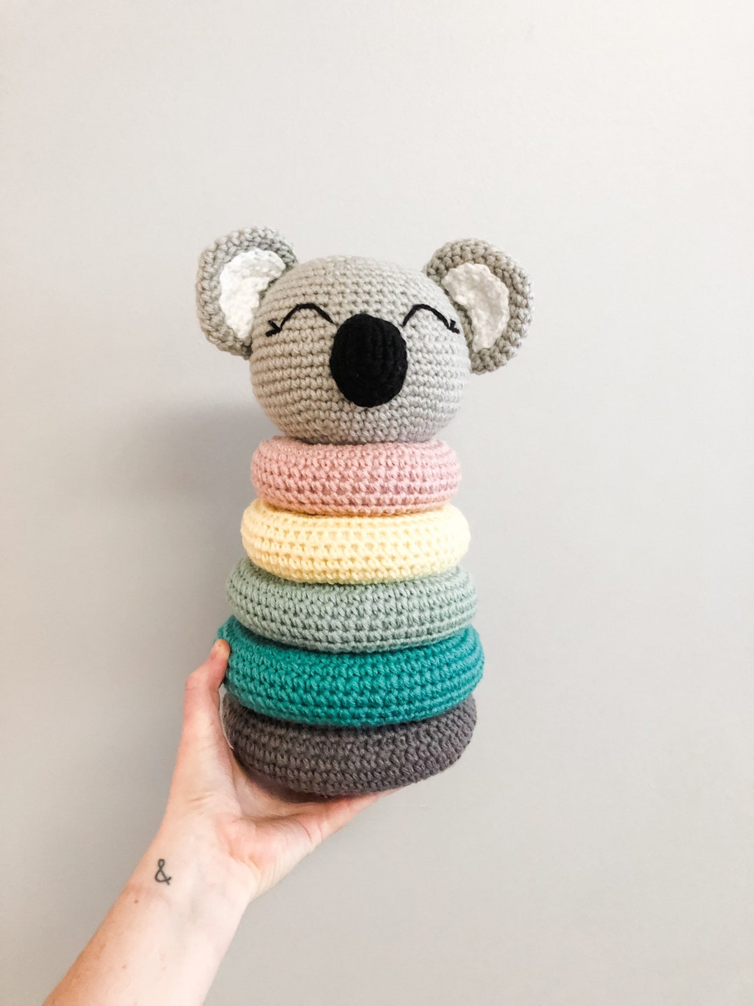 Koala Ring Stacking Toy, Koala Newborn Toys, Koala Nursery Toy ...