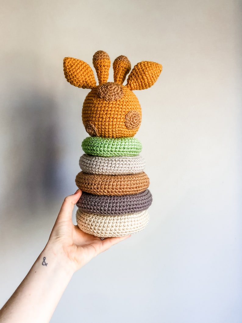 Handmade Giraffe Ring Stacking Toy: Zoo Nursery Decor - Etsy