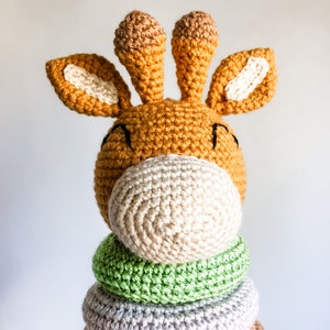Handmade Giraffe Ring Stacking Toy: Zoo Nursery Decor - Etsy