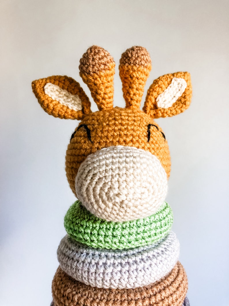 Handmade Giraffe Ring Stacking Toy: Zoo Nursery Decor - Etsy