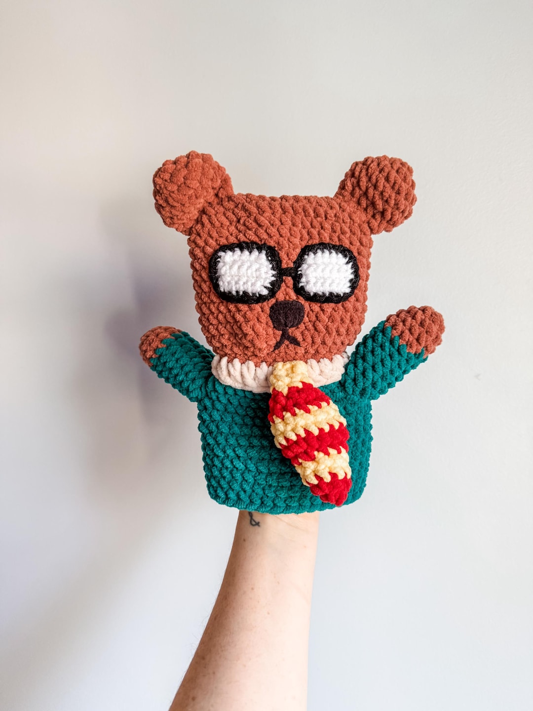 Mr. Brown Bear Hand Puppet | Blue Heeler Puppet | Brown Bear Heeler Toy | Heeler Family Toy ...