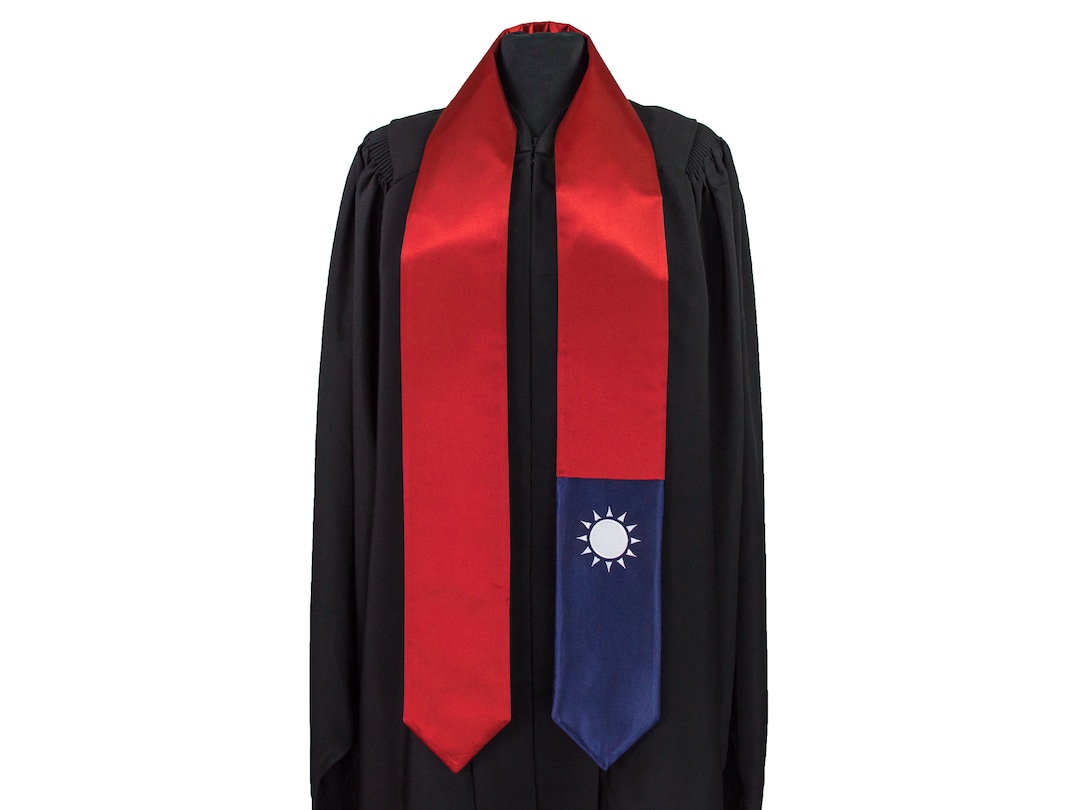 Taiwan Flag Graduation Sash/stole International Study Abroad Adult ...