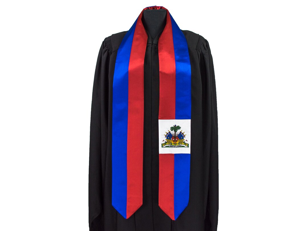Haiti Flag Graduation Sash/stole International Study Abroad Adult ...