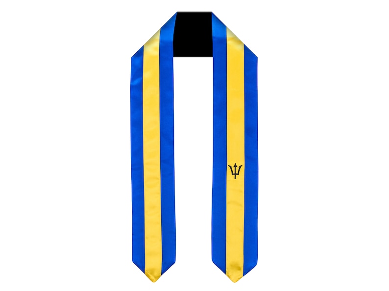 Barbados Flag Graduation Sash/stole International Study Abroad Adult ...