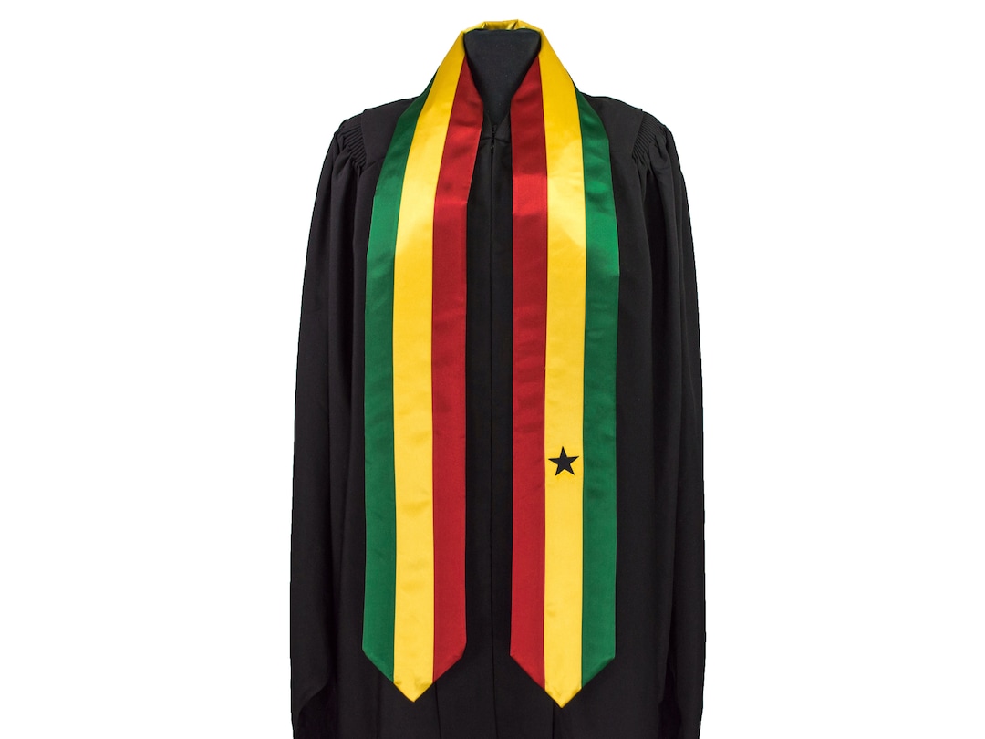 Ghana Flag Graduation Sash/stole International Study Abroad Adult ...