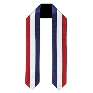 France Flag Graduation Sash/stole International Study Abroad Adult ...