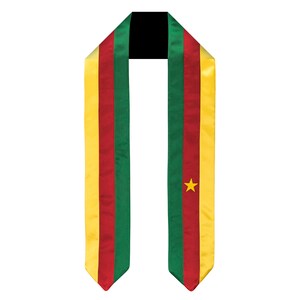 Cameroon Flag Graduation Sash/stole International Study Abroad Adult ...