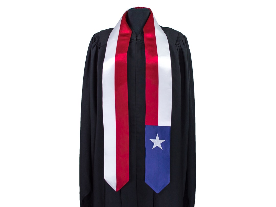 Texas Flag Graduation Sash/stole International Study Abroad Adult ...
