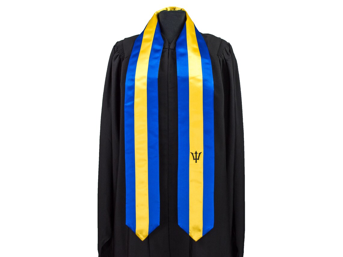 Barbados Flag Graduation Sash/stole International Study Abroad Adult ...