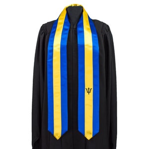 Barbados Flag Graduation Sash/stole International Study Abroad Adult ...